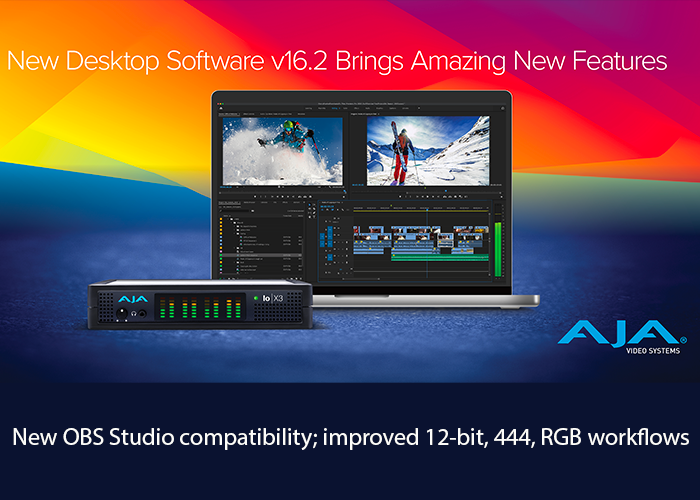 AJA presenta il software desktop e l'SDK v16.2 con miglioramenti RGB a ...